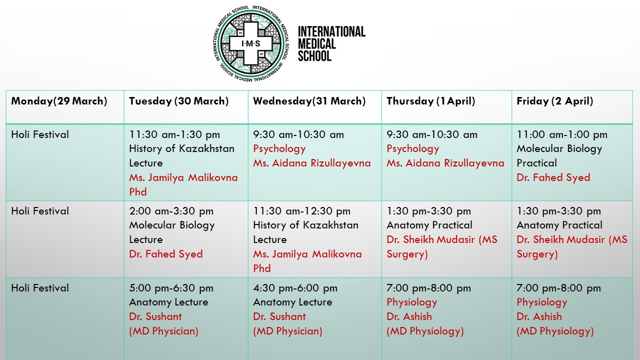 Student | Time table